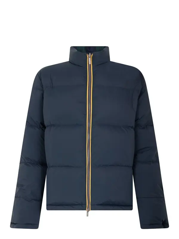 K-WAY Artur Padded Jacket With High Collar - Blue