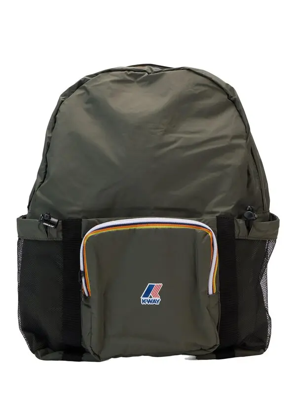 K-WAY Le Vrai 4.0 Michel Nylon Backpack With Wide Opening, 42 Cm - Green