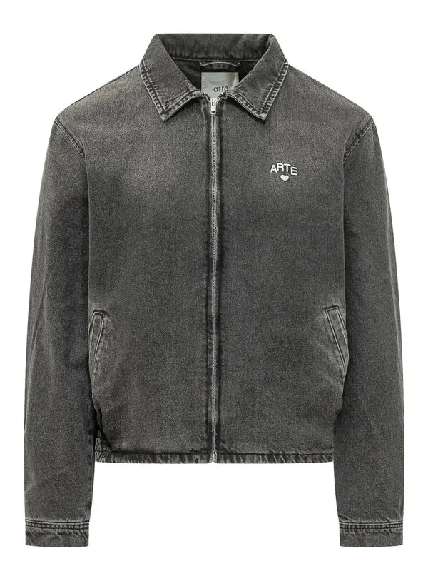 ARTE ANTWERP Heart Detail Cotton Jacket - Black