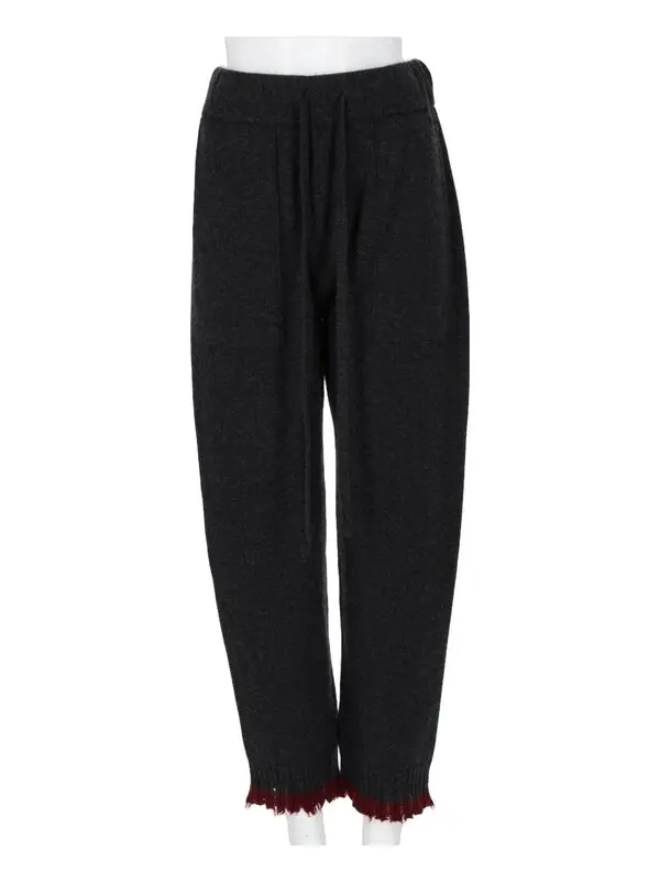 UMA WANG 100% Cashmere Trousers - Charcoal