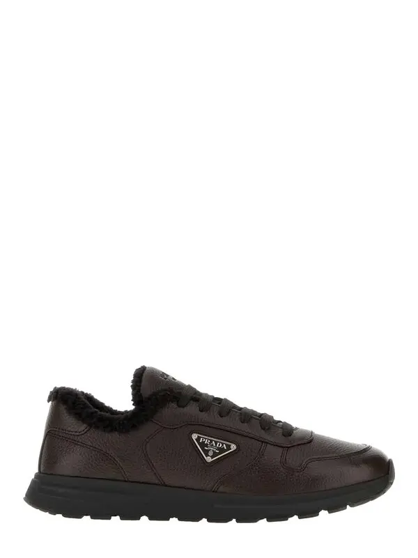 Prada Dark Leather Prax 2.0 Sneaker - Brown