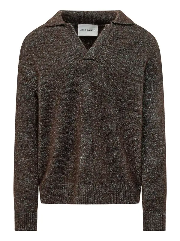 AMARANTO Classic Polo Shirt - Fondente