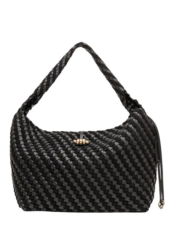 GIANNI CHIARINI Aurelie Leather Shoulder Bag - Nero