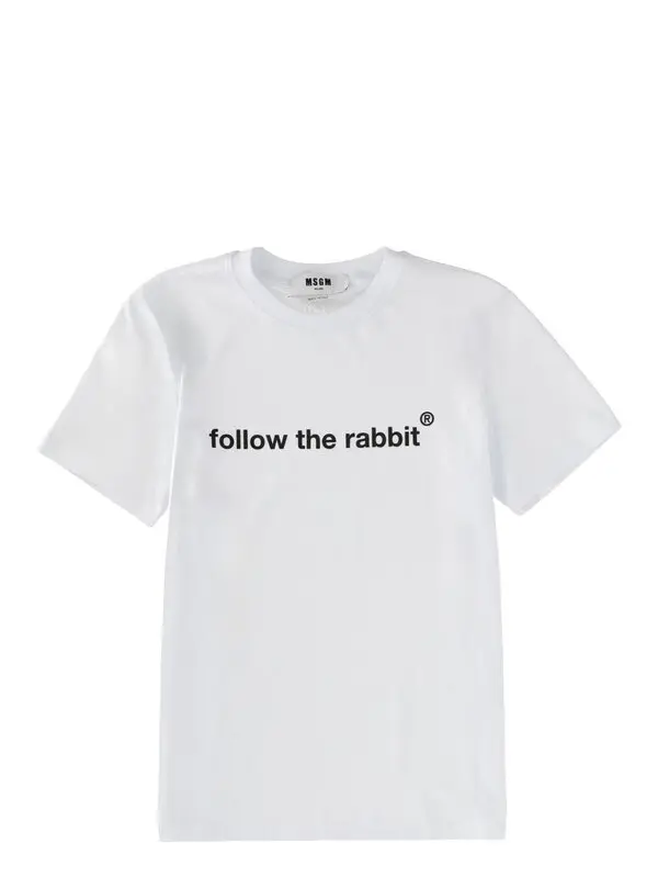 MSGM Graphic Cotton T-shirt - White