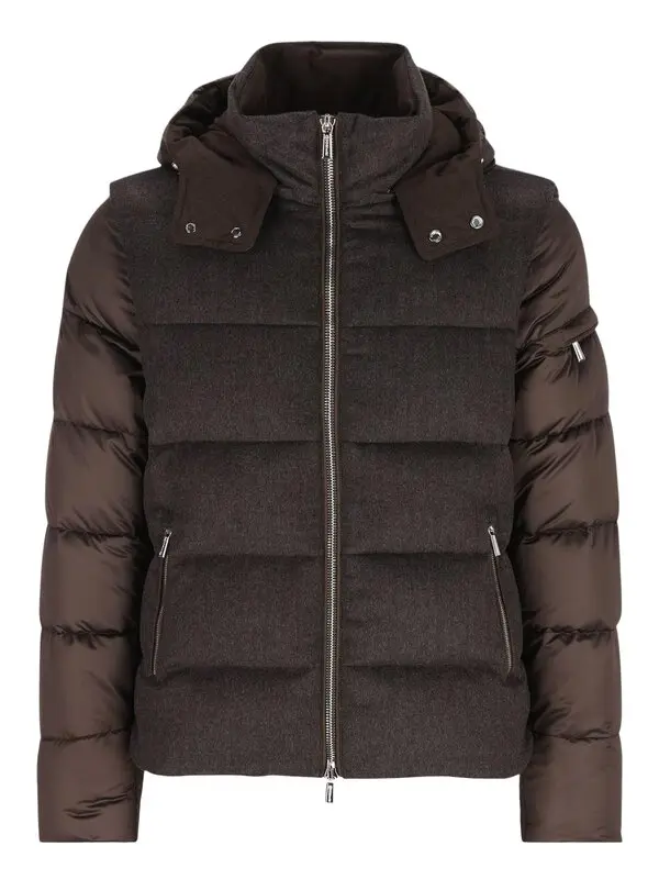 MOORER Cashmere-wool Topcoat - Brown