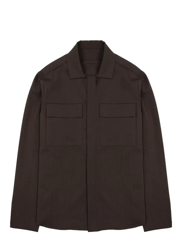 NINE:INTHE:MORNING Wool Overshirt Jacket - Brown
