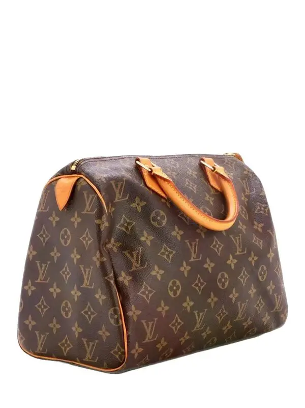 LOUIS VUITTON Speedy Handbag Monogram Canvas 30 Satchel - Brown
