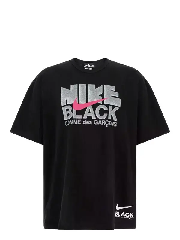 Comme Des Garçons X Nike Logo-print T-shirt - Black