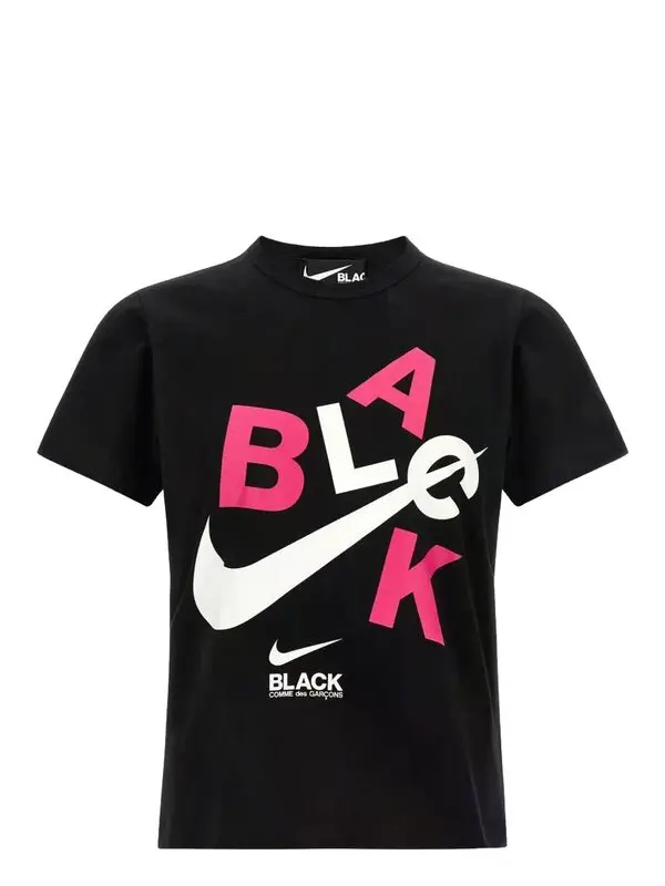 Comme Des Garçons X Nike Logo-print T-shirt - Black