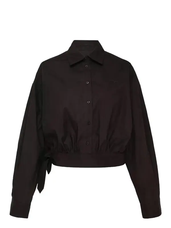 MSGM Embellished Cropped Blouse - Black