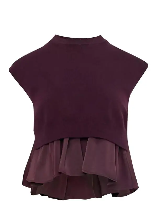 3.1 Phillip Lim Pleated-peplum Sweater - Red