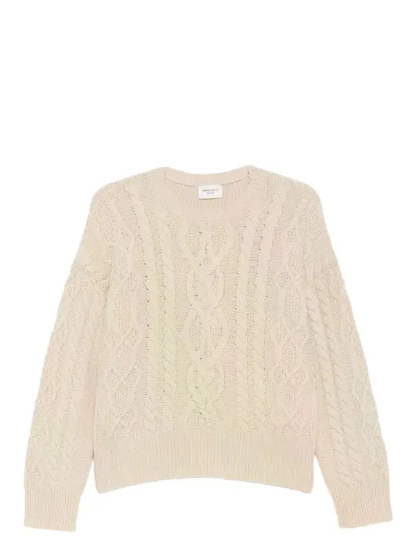 Max Mara Alben Cable-knit Wool Sweater - Neutrals