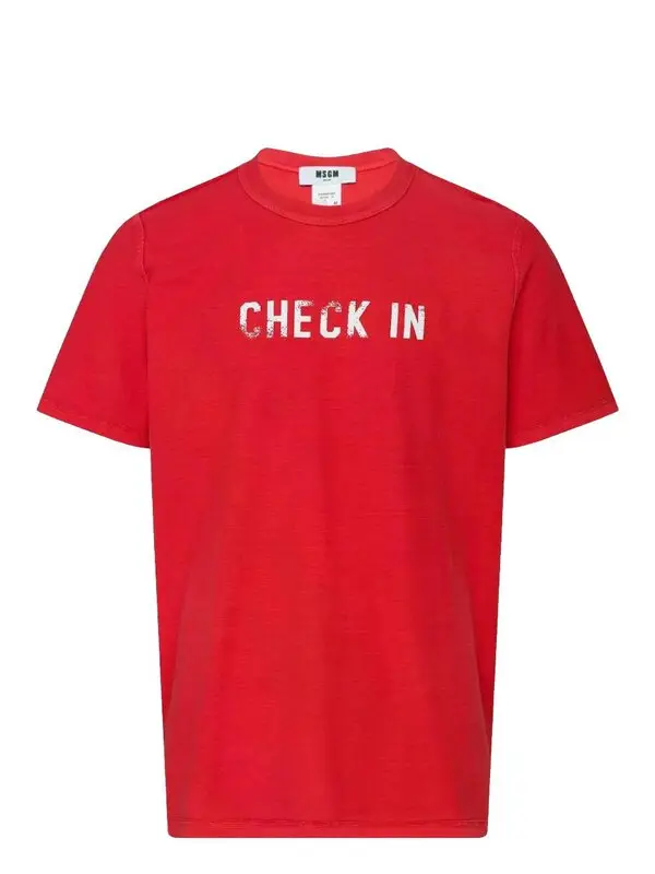 MSGM Double-face Reversible T-shirt - Red