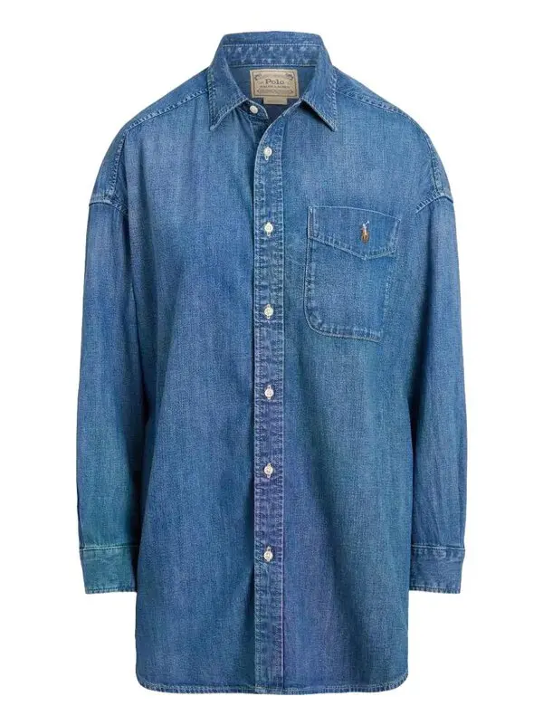 Polo Ralph Lauren Logo-embroidered Denim Shirt - Blue