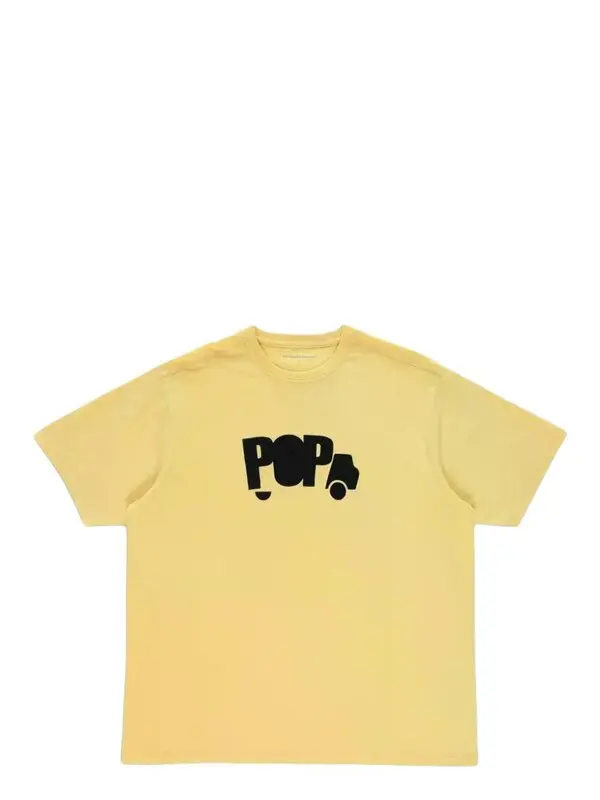 POP TRADING COMPANY Logo-print Cotton T-shirt - Yellow