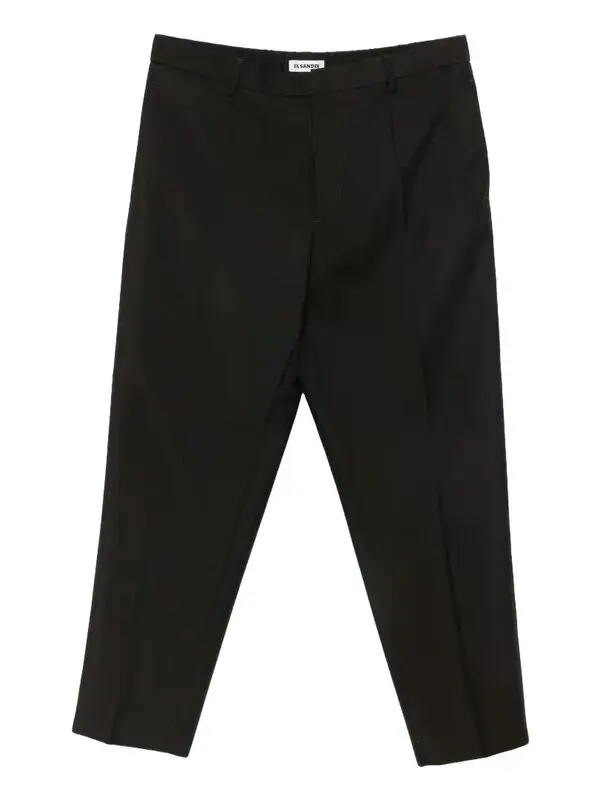 JIL SANDER Elasticated-waistband Tailored Trousers - Brown