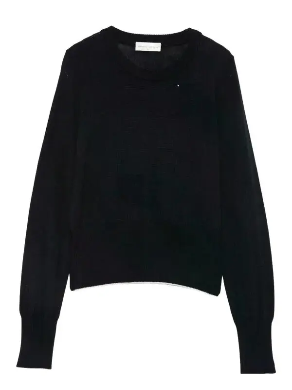 ROBERTO COLLINA Ribbed-waist Sweater - Black