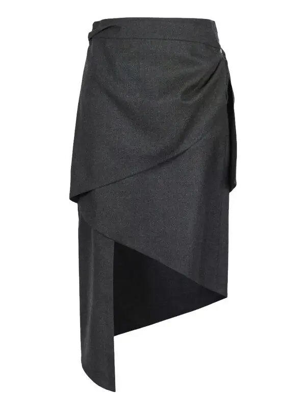 JNBY Asymmetric Belted Midi Skirt - Grey