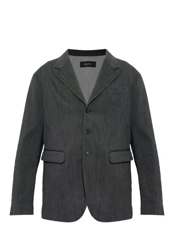 Dsquared2 Osaka Herringbone-pattern Notch-lapels Blazer - Grey