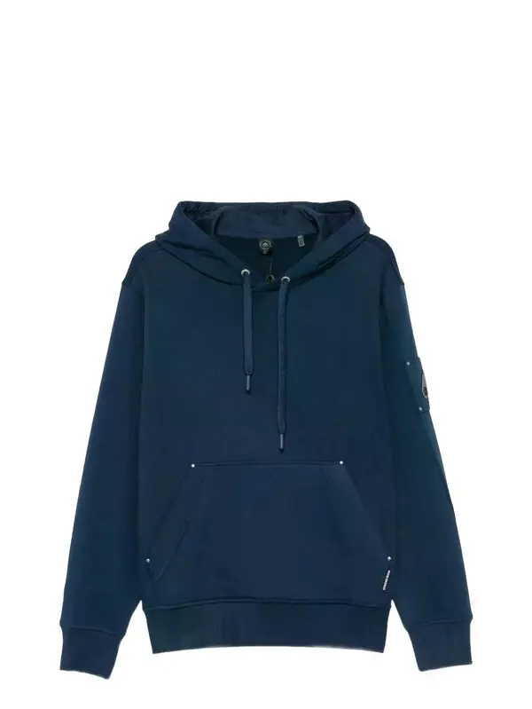 Moose Knuckles Logo-patch Hoodie - Blue