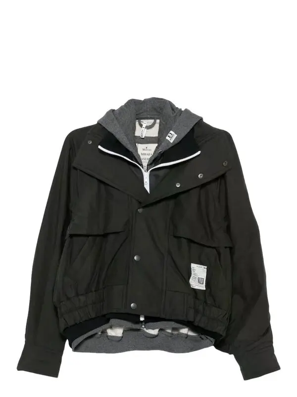 Mihara Yasuhiro Layered-design Hooded Jacket - Black