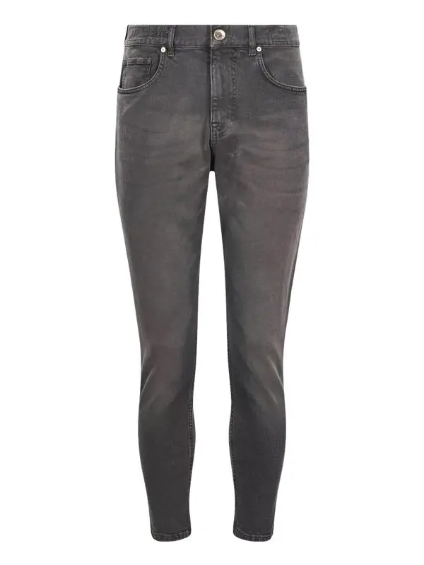 Eleventy Faded-effect Tapered Jeans - Grey