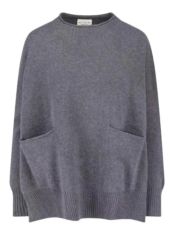 MA'RY'YA Side-slit Pocket-detail Sweater - Grey