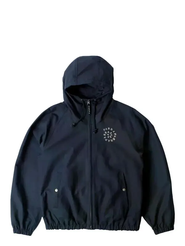 PARRA Circular Logo-print Hooded Coat - Blue