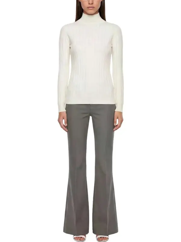 Tagliatore Ribbed-knit High-neck Sweater - Neutrals
