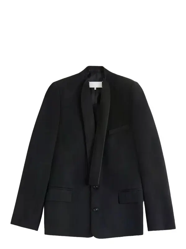 MAISON MARGIELA Shawl-lapel Tuxedo Blazer - Black