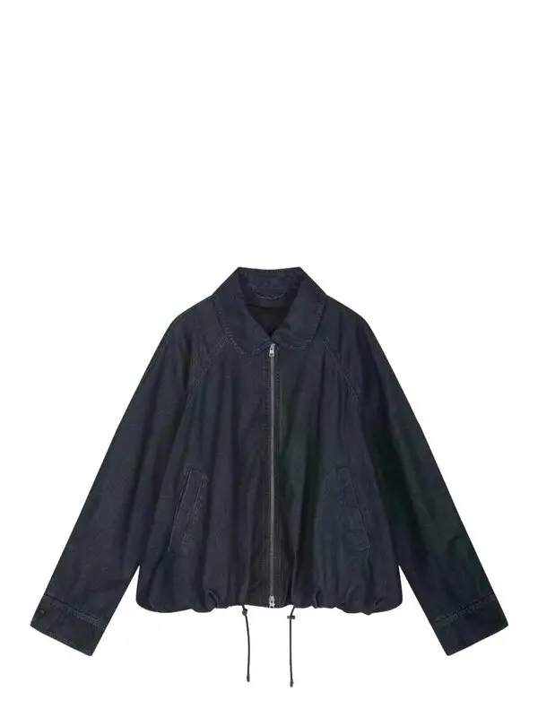 JNBY Drawstring Raglan-sleeve Denim Jacket - Blue