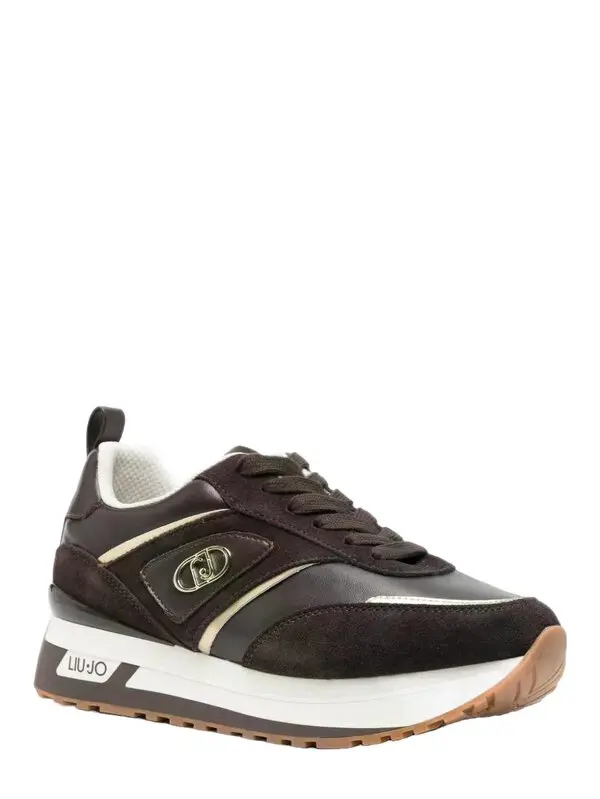 Liu Jo Logo-plaque Panelled Sneakers - Brown
