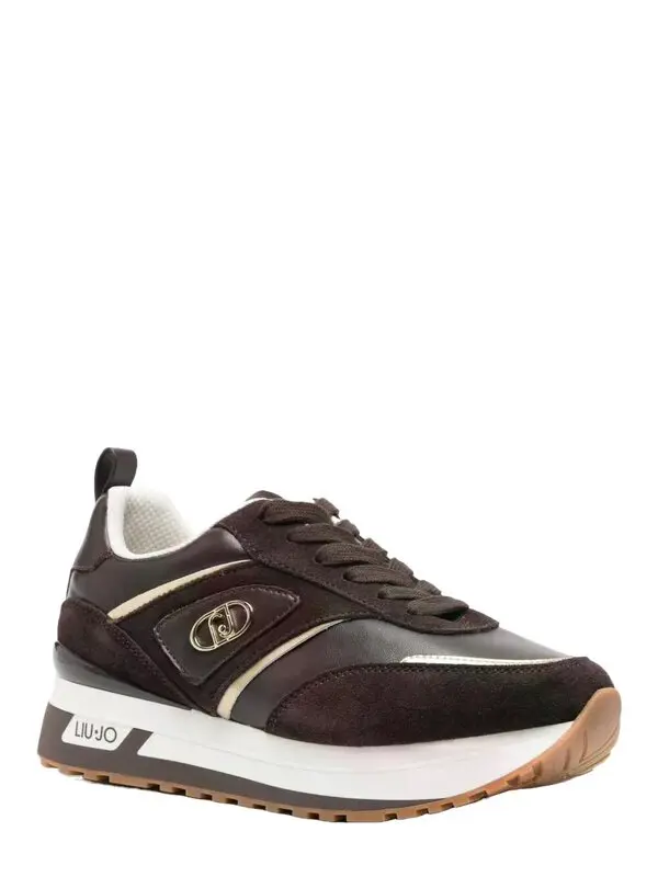 Liu Jo Logo-plaque Panelled Sneakers - Brown