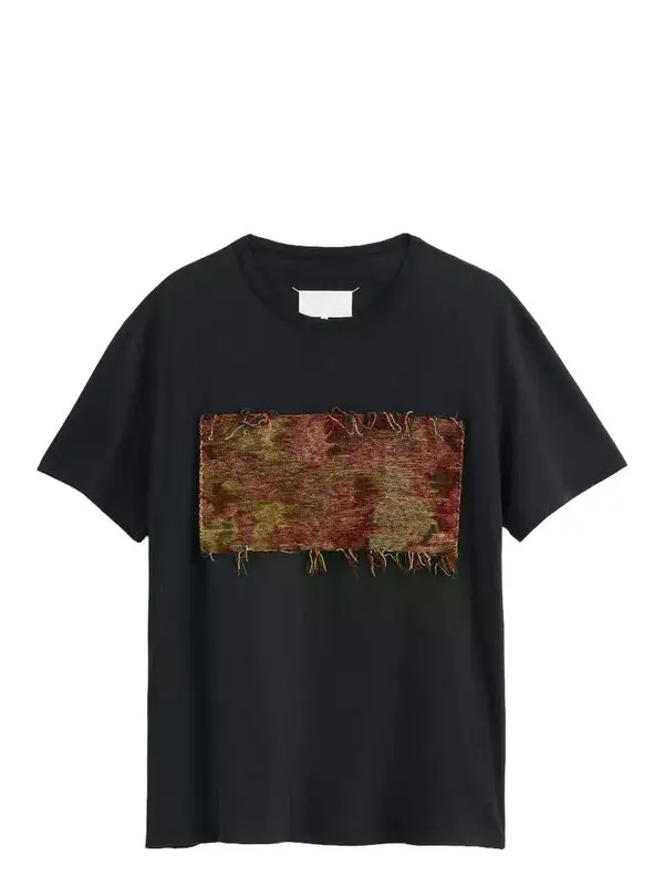 MAISON MARGIELA Tapestry-patch T-shirt - Black