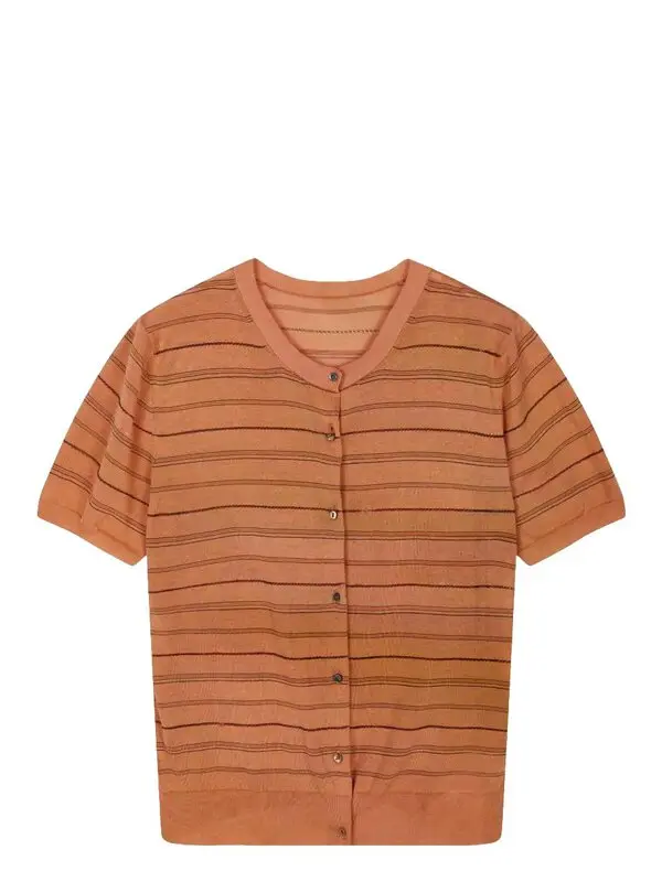 JNBY Striped Short-sleeve Cardigan - Orange