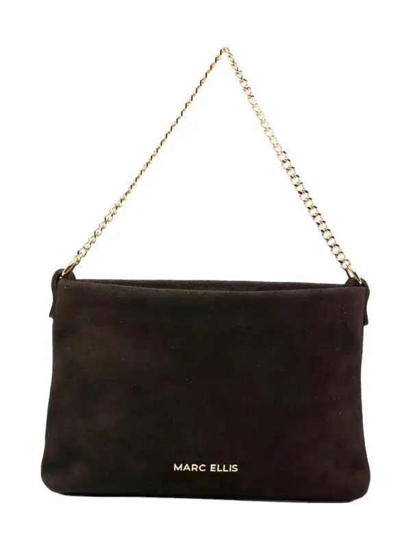 MARC ELLIS Estercm Suede Chain-link Tote Bag - Brown
