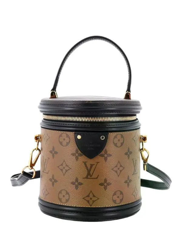 LOUIS VUITTON Cannes Handbag Reverse Monogram Canvas Satchel - Brown