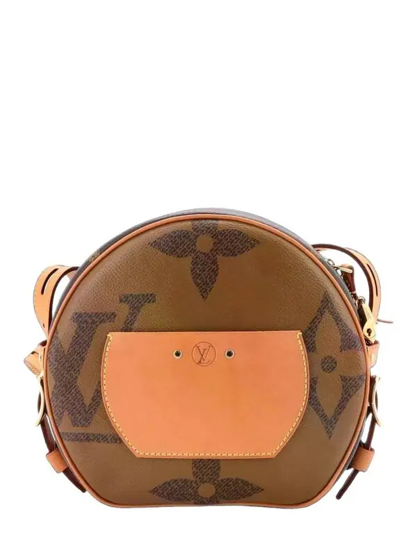 LOUIS VUITTON Boite Chapeau Souple Bag Reverse Monogram Giant Shoulder Bag - Brown