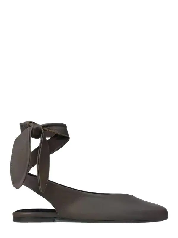 CastaÑer Sybil Tie-fastening Ballet Flats - Brown