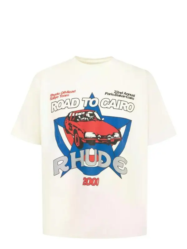 Rhude Road To Cairo Graphic-print T-shirt - Neutrals