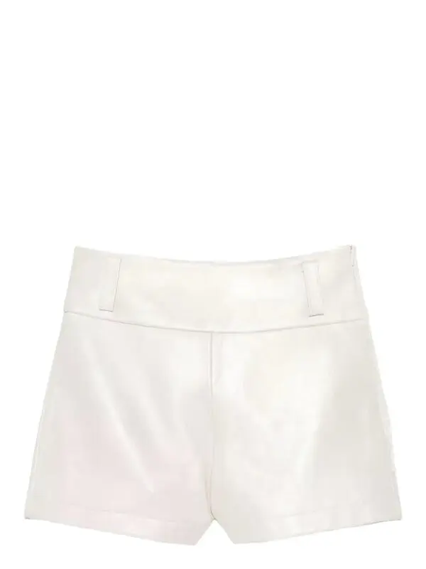 MITILIANE COUTURE Leather Shorts - Neutrals
