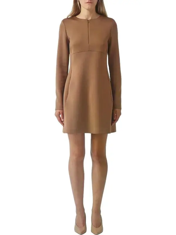 Max Mara Long-sleeve A-line Mini Dress - Brown