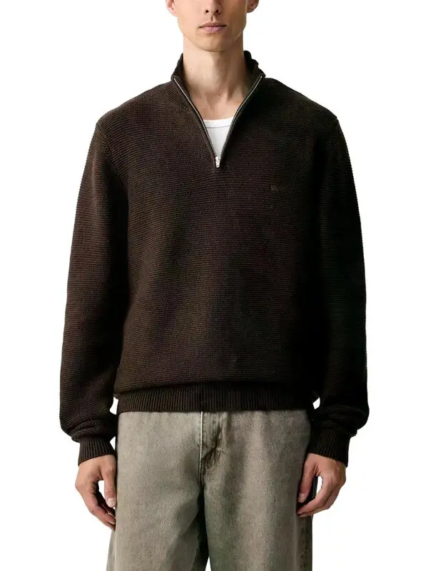 LEVI'S Housemark Quarter-zip Knitted Sweater - Brown