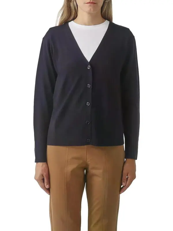 Max Mara V-neck Button-up Cardigan - Blue
