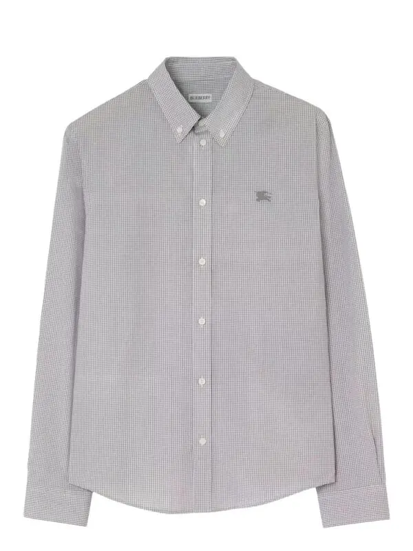 Burberry Classic-fit Gingham-pattern Cotton Shirt - White