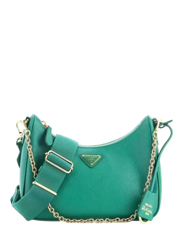 Prada Re-edition 2005 Shoulder Bag Saffiano Leather Small Crossbody Bag - Green