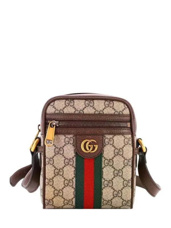 Gucci Ophidia Messenger Bag Gg Coated Canvas Mini Crossbody Bag - Brown