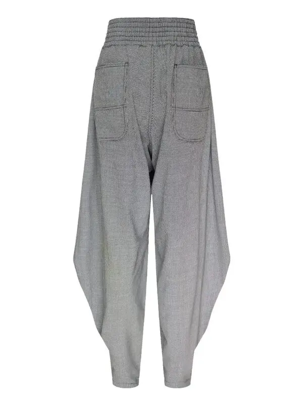 Comme Des Garçons Houndstooth-pattern Wide-leg Trousers - Black