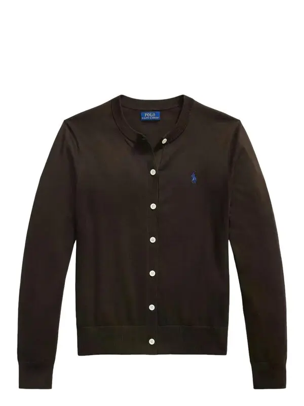 Polo Ralph Lauren Logo-embroidered Button-front Cardigan - Brown