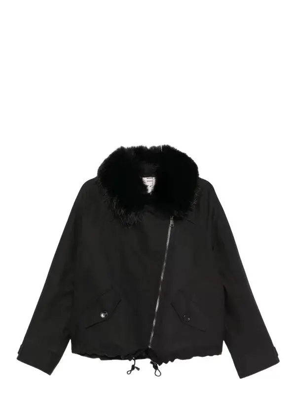 VALENTINI 1972 Faux-fur-trim Jacket - Black